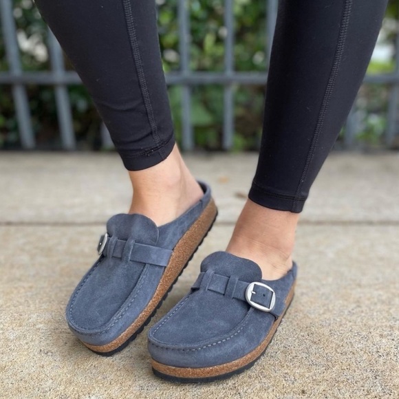Birkenstock | Shoes | Birkenstock Buckley Clogs In Navy | Poshmark